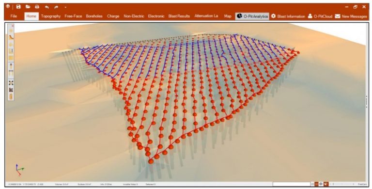 Figure 2 – Blast Design 1 – O-Pitblast