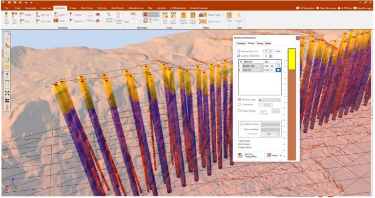Figure 2 – O-PitSurface: Borehole Information Window (Stemming Material ...