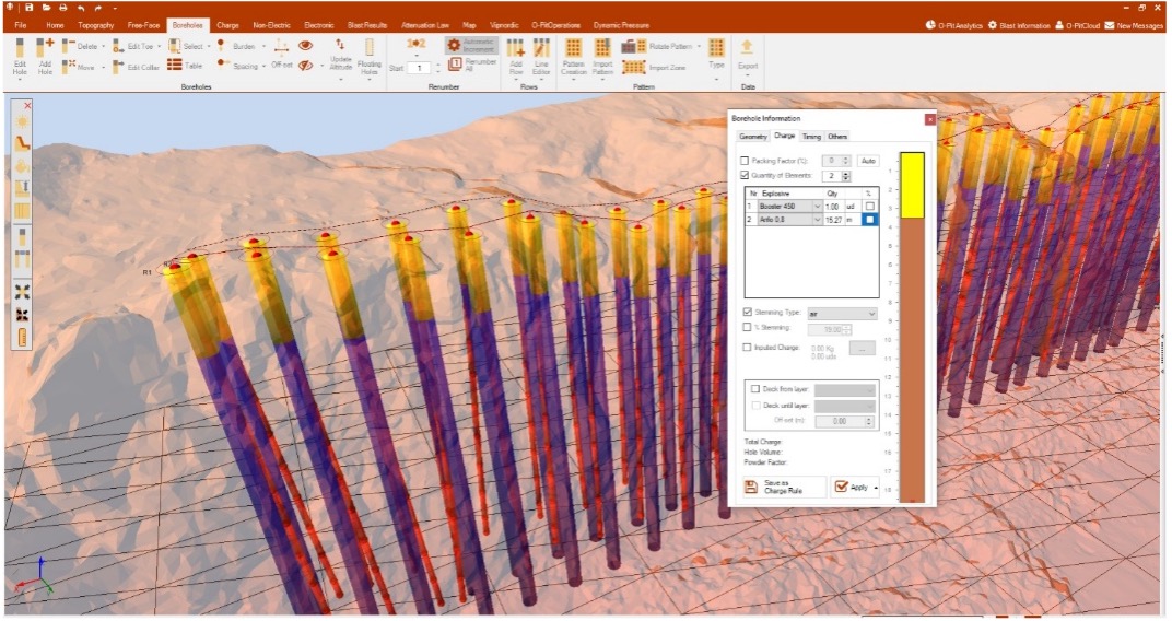 Figure 2 – O-PitSurface: Borehole Information Window (Stemming Material ...