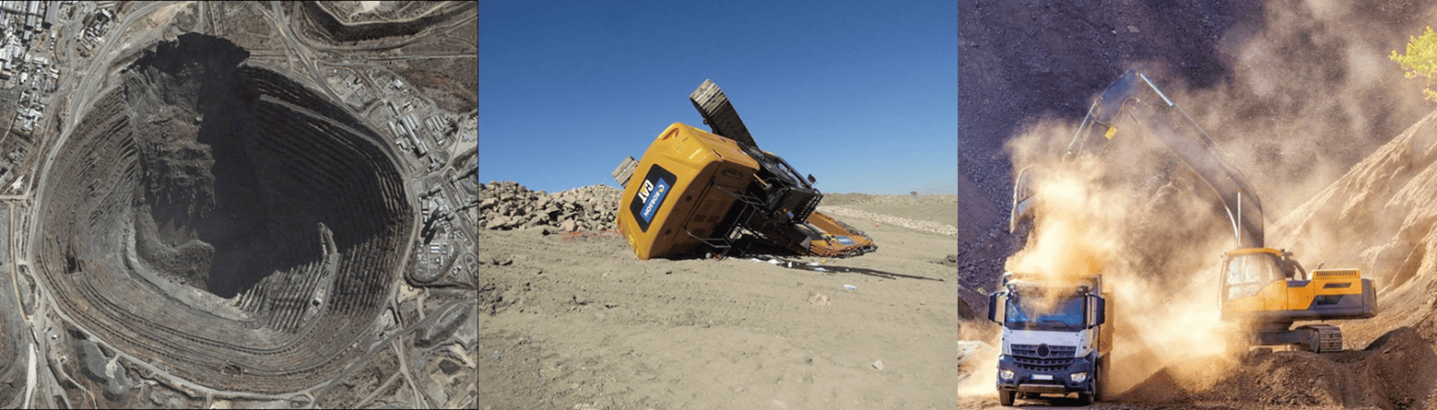 Figure 1- Examples of possible Hazards present in Open Pit Mining